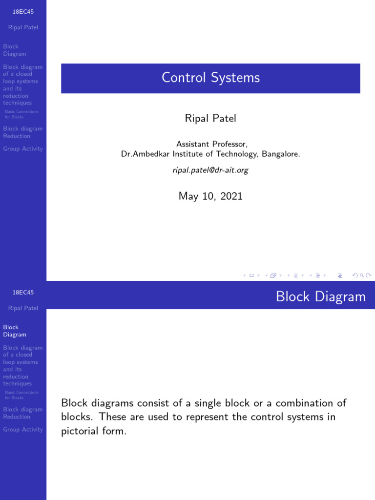 Control Systems Unit1 Part2 | PDF | Feedback | Summation