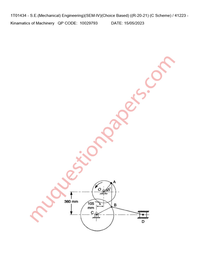 Be - Mechanical Engineering - Semester 4 - 2023 - May - Kinematics of Machineryrev 2019 C Scheme ...