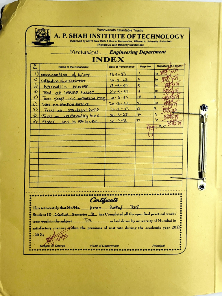 TM Observation Tables and Calculations Only | PDF