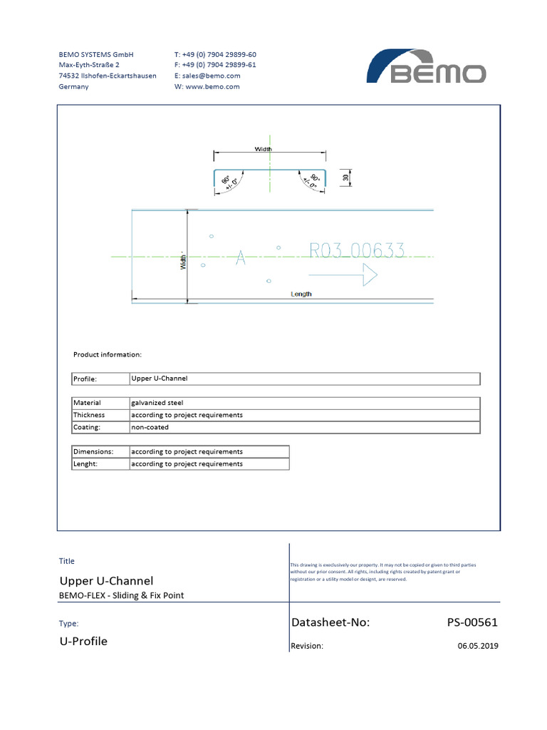 BEMO-BEMO FLEX Upper U-Channel | PDF