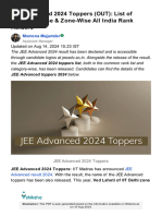 JEE Advanced Marks Vs Rank 2022 - Detailed Analys | PDF