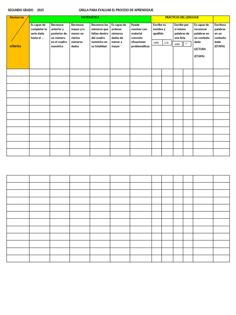 CRITERIOS PARA EVALUAR SONDEO 2DO | PDF