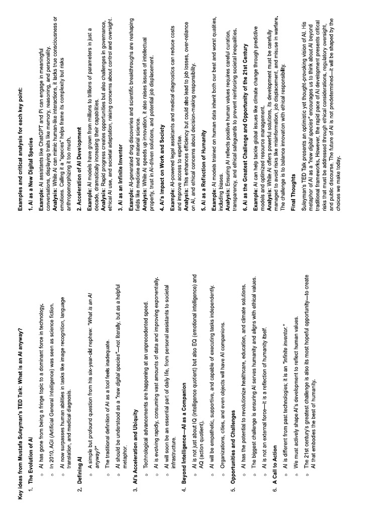 Key Ideas What Is AI Anyway 1 Page | PDF