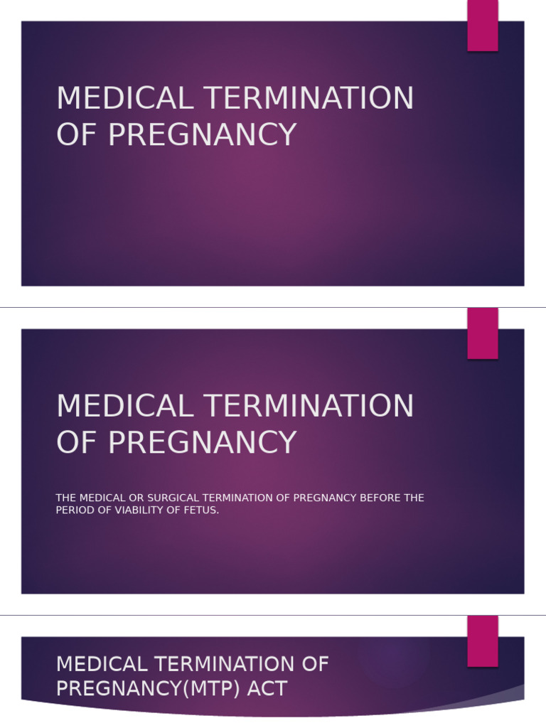 Medical Termination of Pregnancy | PDF | Abortion | Medical Specialties