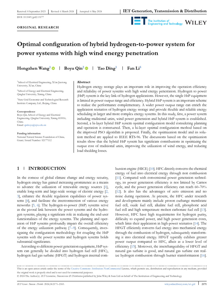 Iet Generation Trans Dist 2024 Wang Optimal Configuration Of