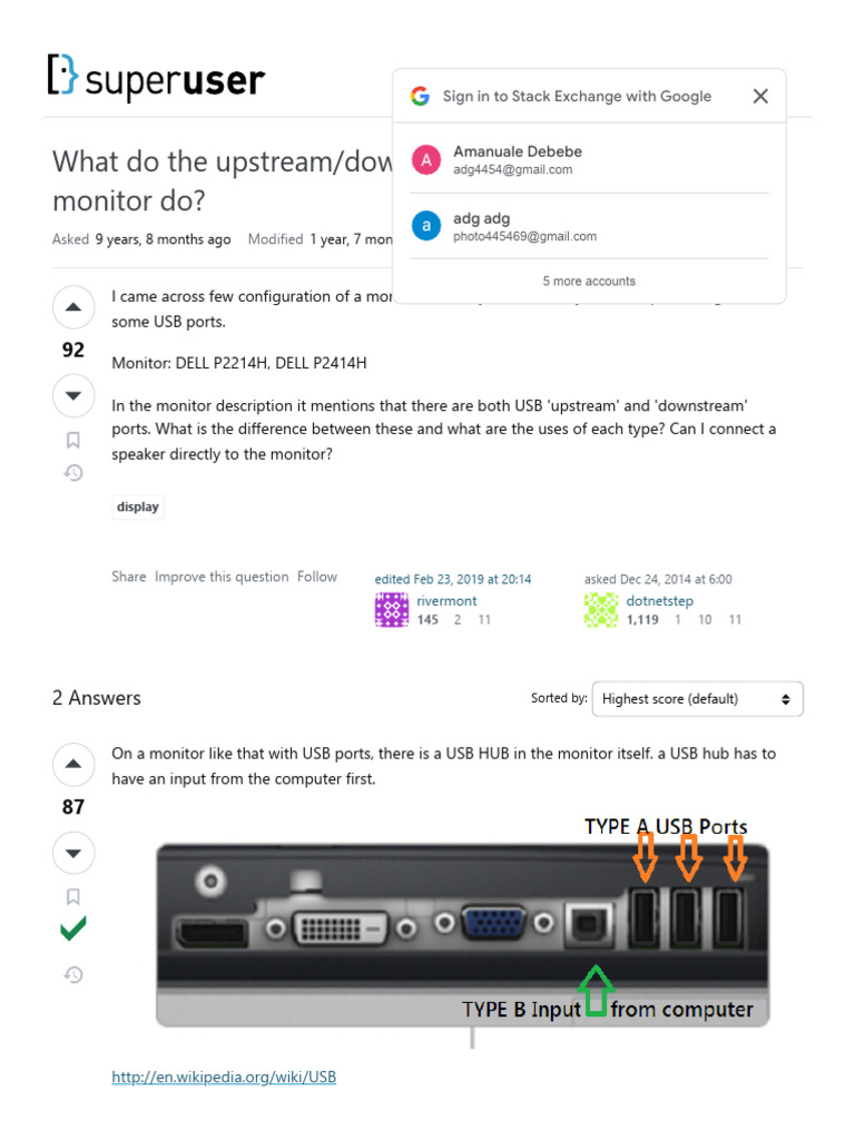Display - What Do The Upstream - Downstream USB Ports On A Monitor Do ...