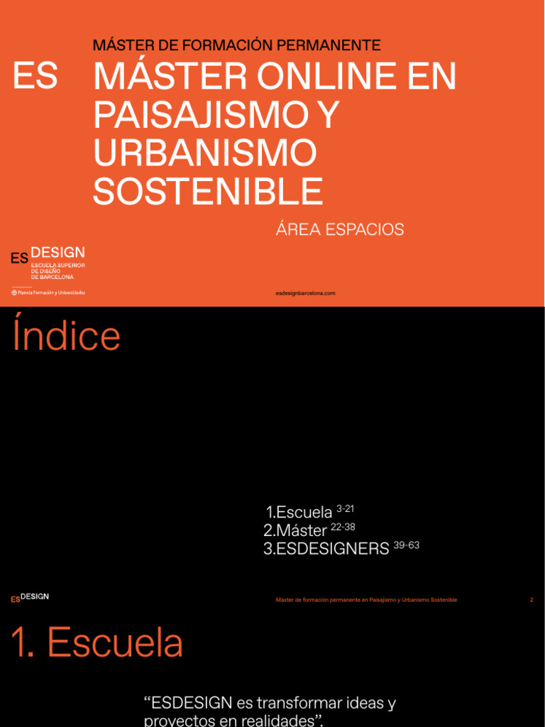 Master en Paisajismo-Y-Urbanismo-Sostenible ESDESIGN | PDF | Diseño | Urbanismo