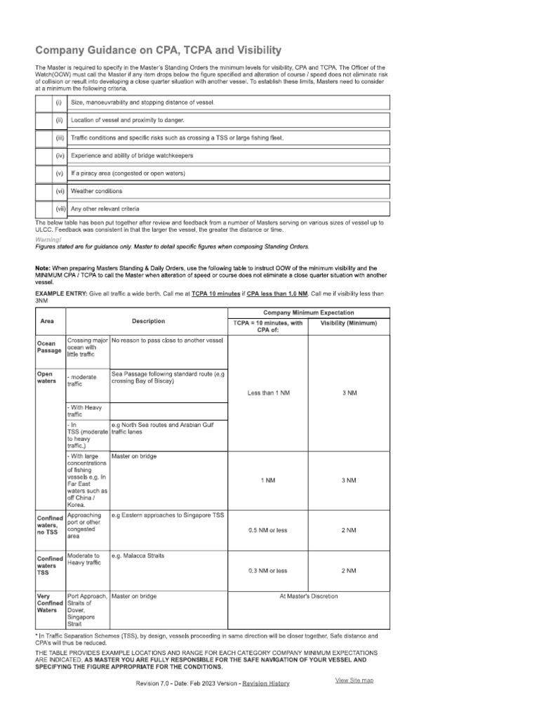 Company Guidance on CPA, TCPA and Visibility | PDF