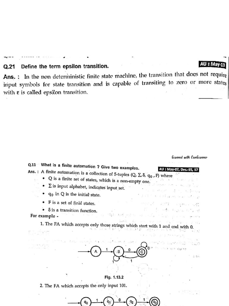 Toc Class Test 3 Answers Pdf 4015