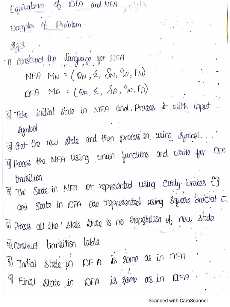 Convert DFA To NFA | PDF
