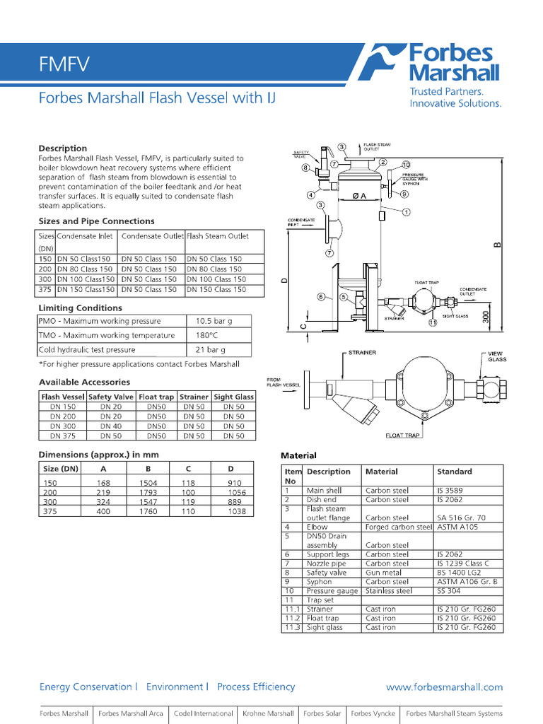 FMFV - Forbes Marshall Flash Vessel With Insulation Jacket | PDF