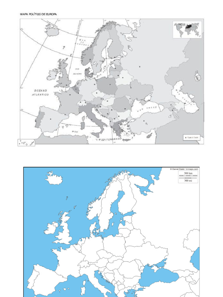 EUROPA-mapas mudos políticos | PDF