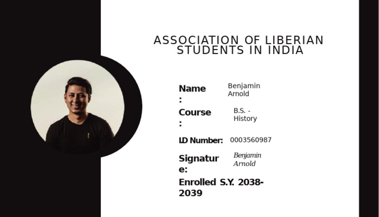 Printable Student ID Card Template | PDF