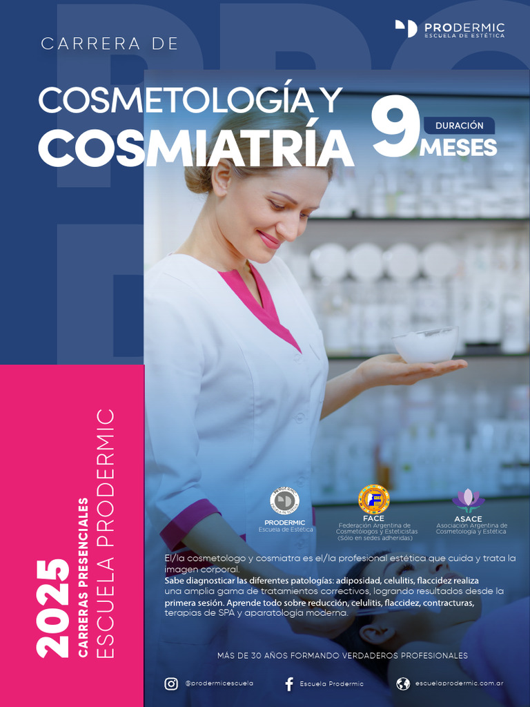 Presencial Programa Cosmetologia y Cosmiatria 2025 | PDF | Masaje | Piel