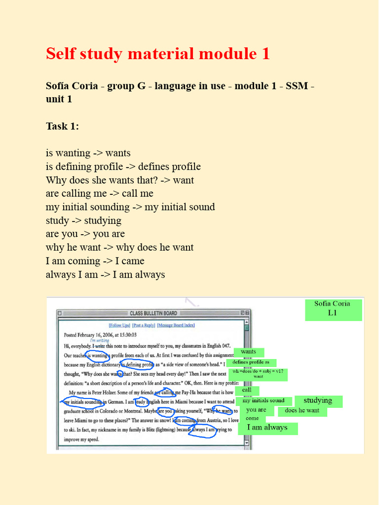 Language Use Self-Study Module 1 | PDF