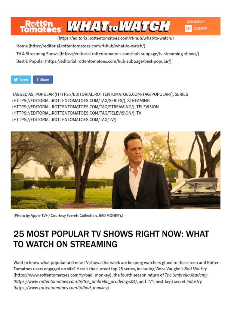 25 Most Popular TV Shows Right Now - What To Watch On Streaming ...
