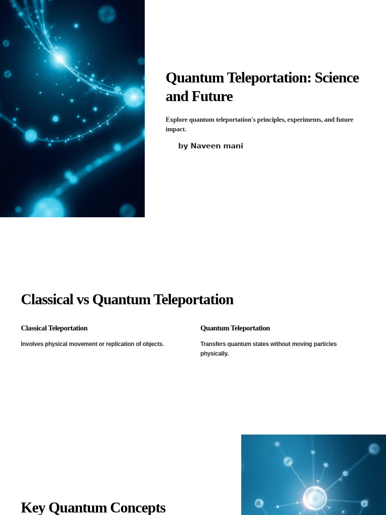 Quantum Teleportation Science and Future | PDF | Quantum Computing ...