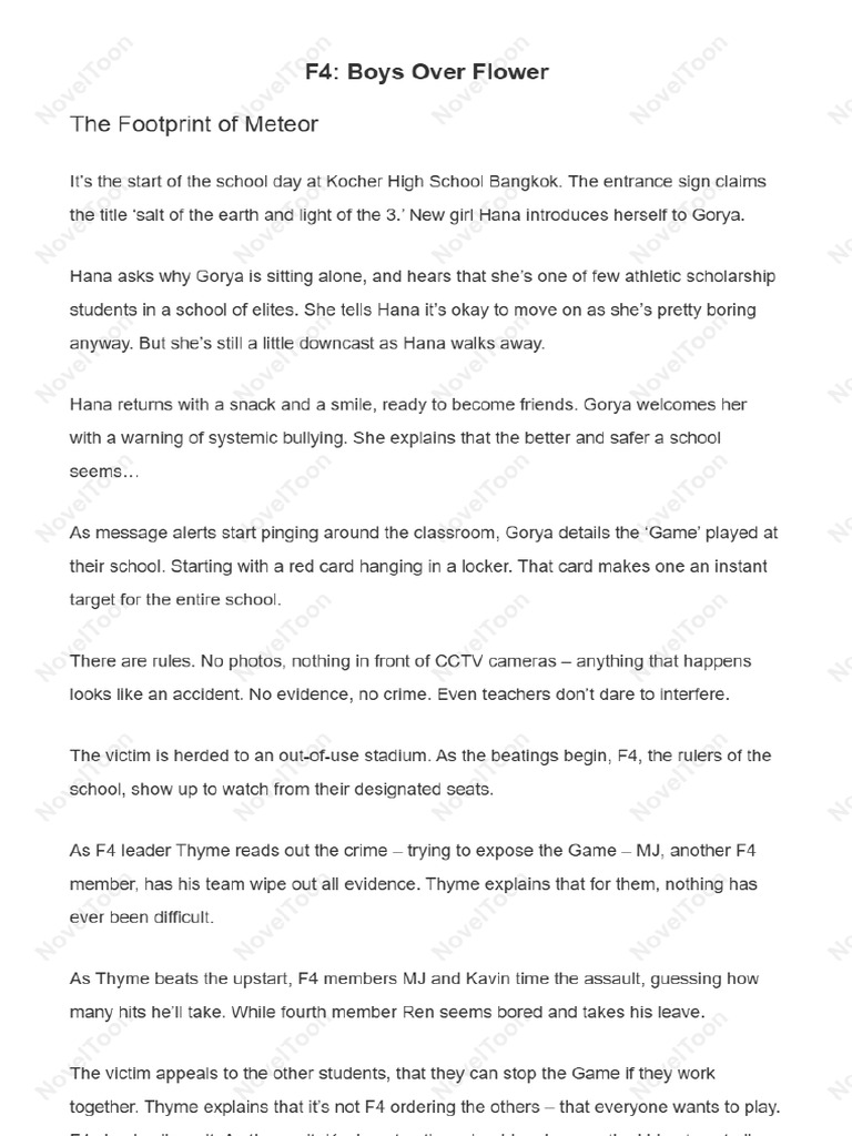 F4 - Boys Over Flower | PDF