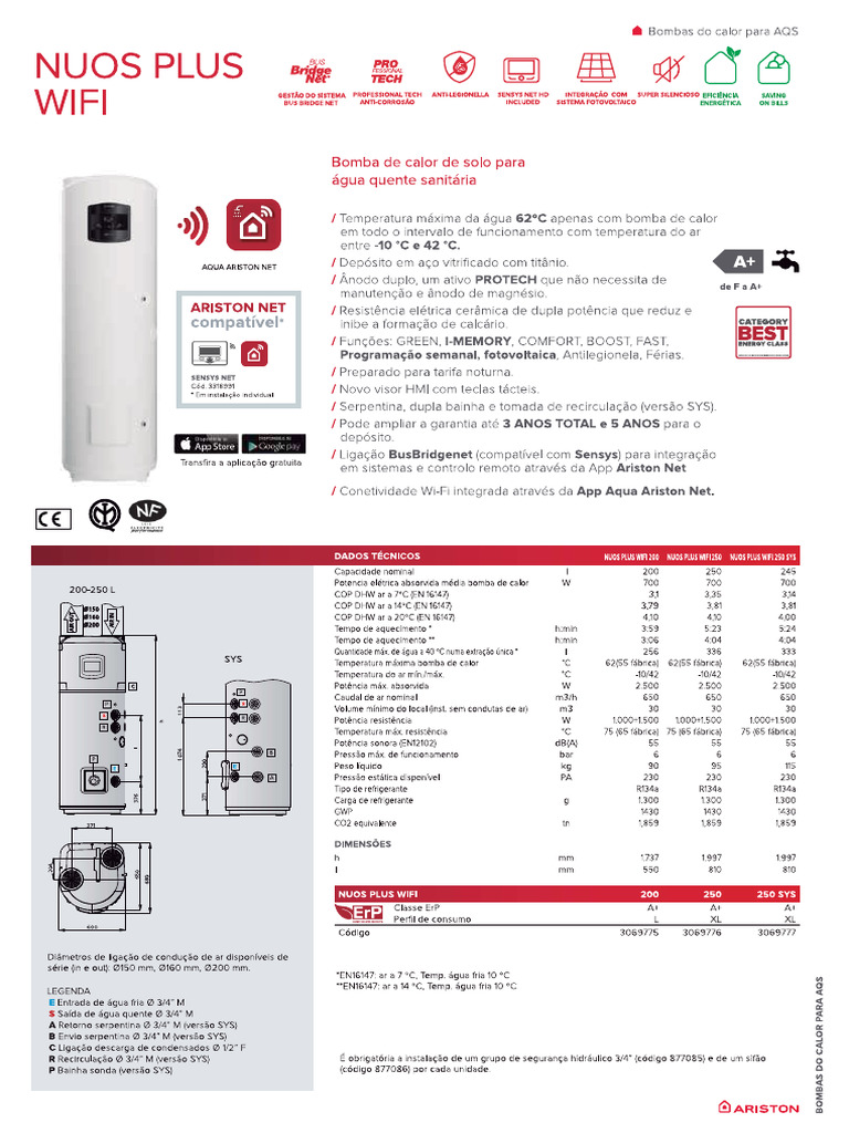 Ficha Tecnica NUOS PLUS WIFI | PDF