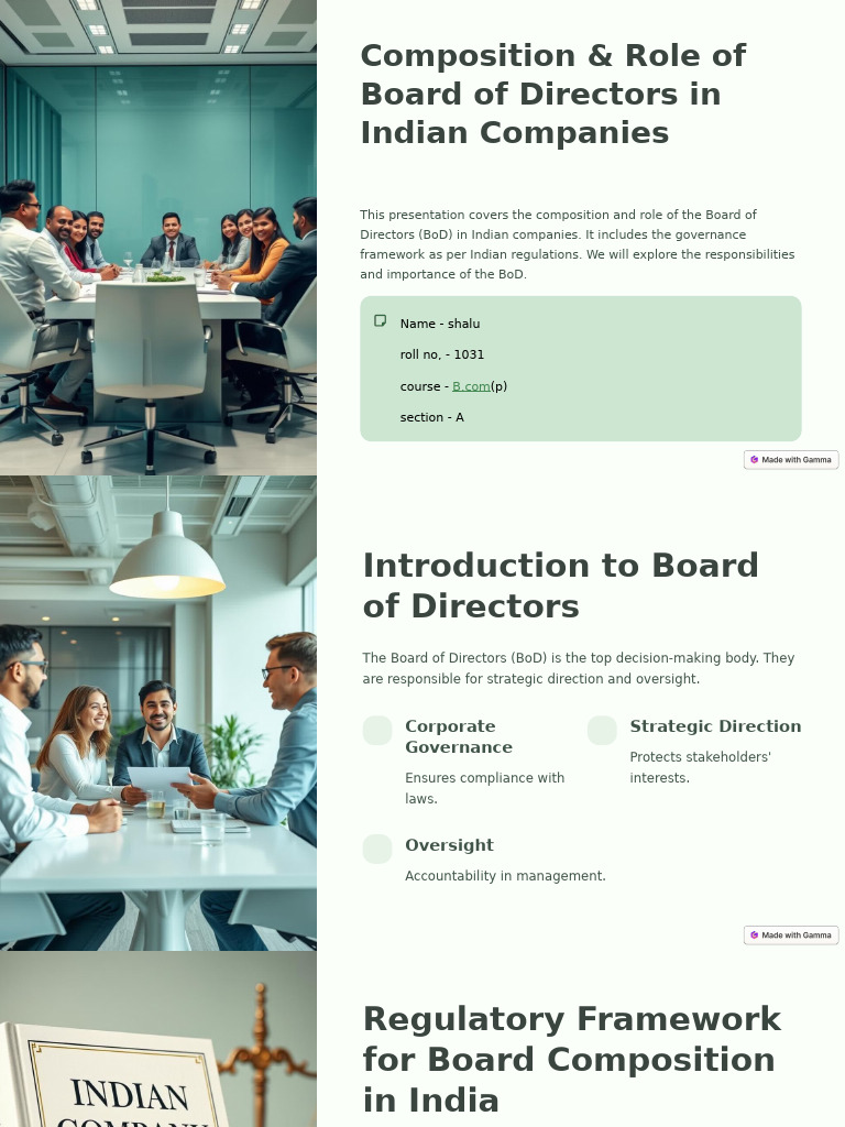 Board Composition in Indian Companies | PDF | Governance | Board Of ...