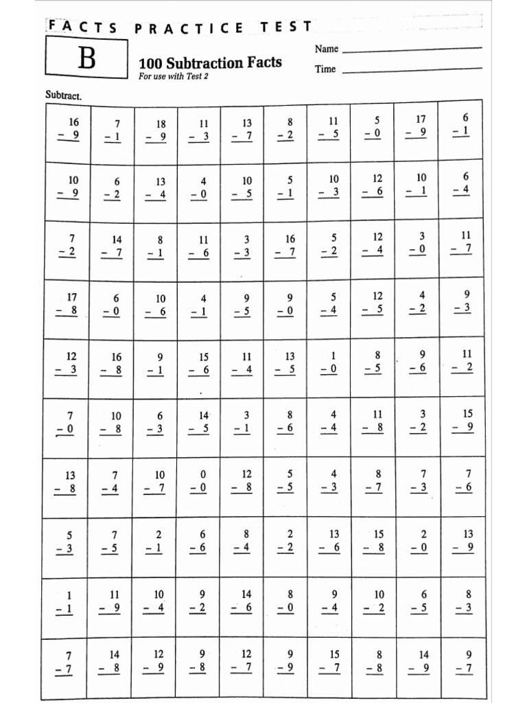 Facts Practice Sheets | PDF