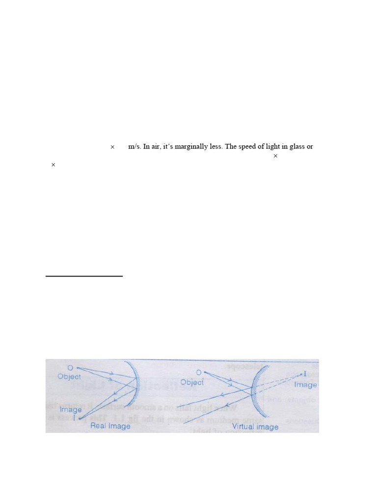 Class 10 Notes, Light - Reflection & Refraction (2025) | PDF | Mirror ...