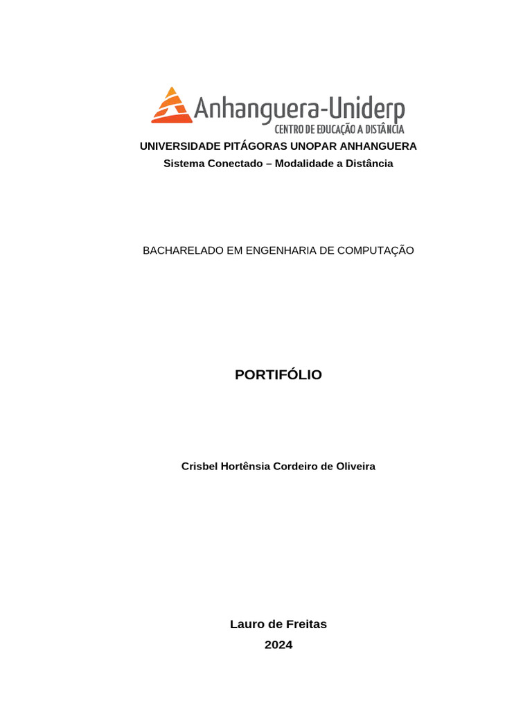Modelo Portfolio Anhanguera | PDF