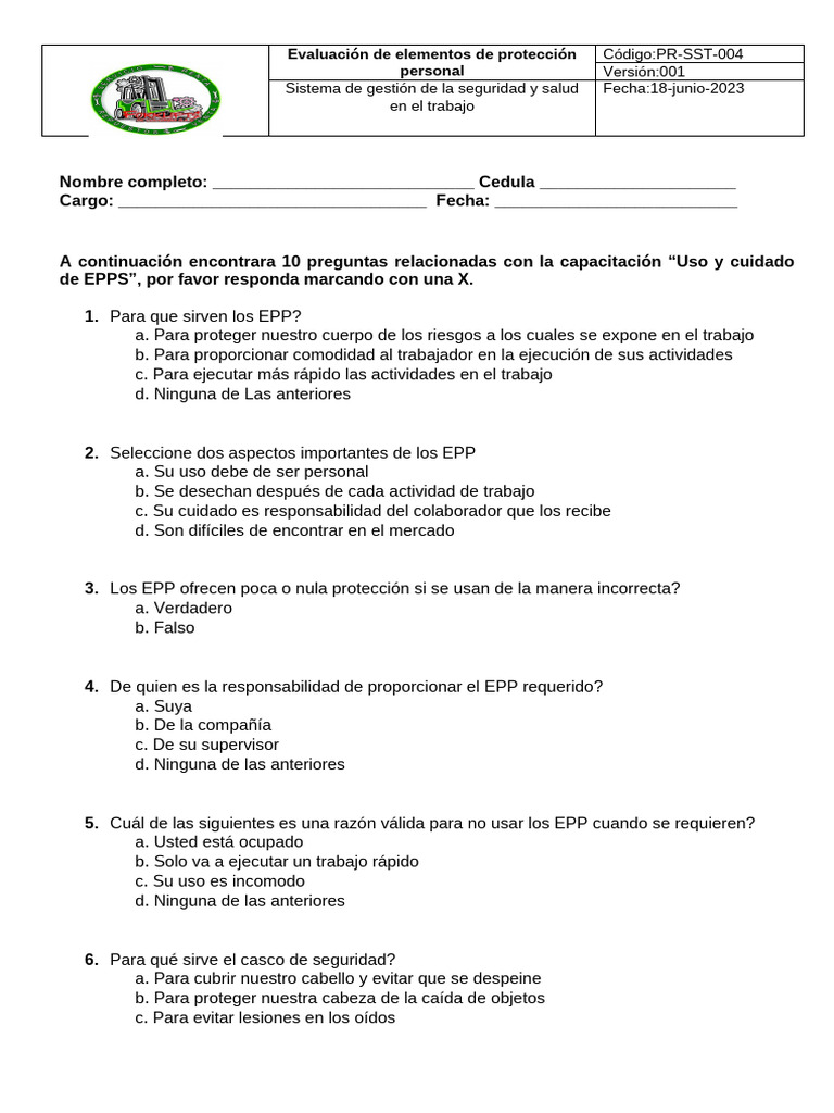 Evaluacion Epp | PDF | ruido