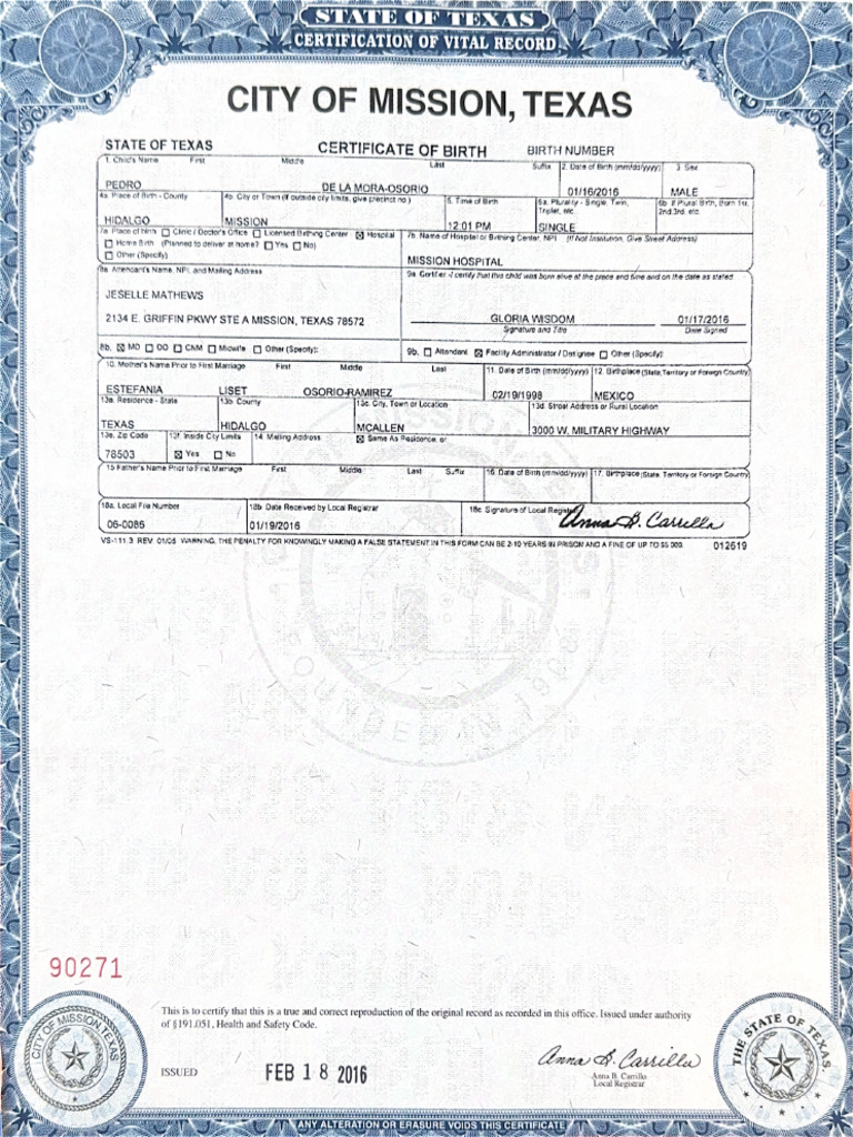 Certification of Vital Record | PDF