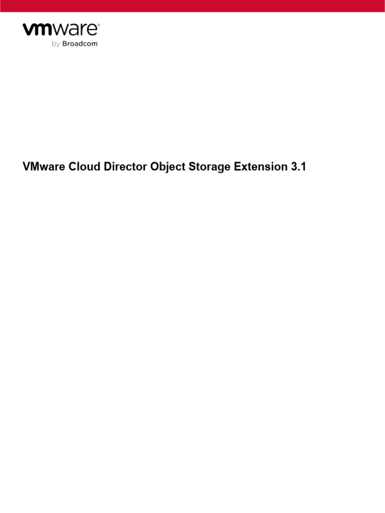 Vmware Cloud Director Object Storage Extension 3 1 | PDF | Cloud Computing | Backup