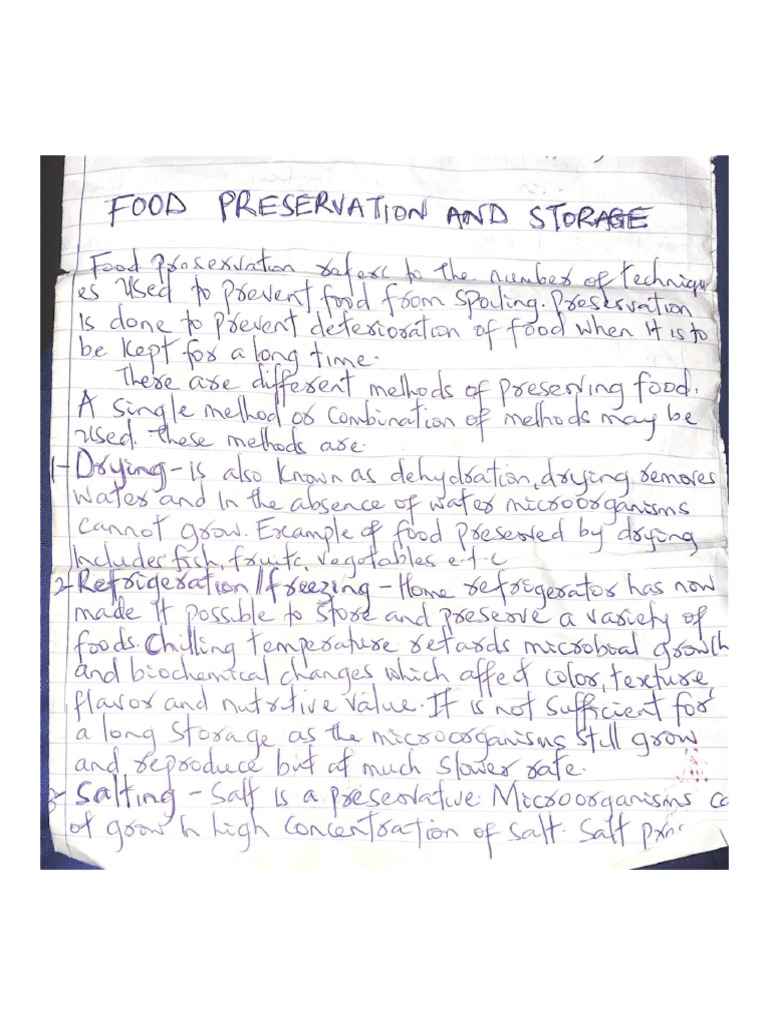 Food Preservation and Storage | PDF