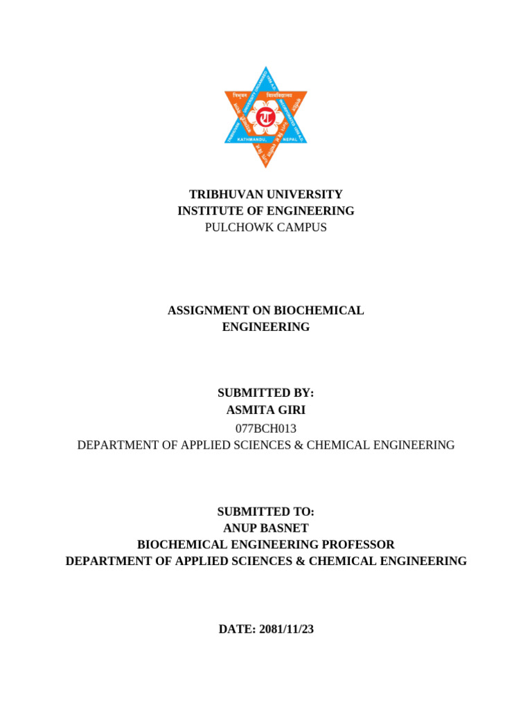 Biochemical Engineering Deebesh Poudel | PDF | Cellular Respiration | Adenosine Triphosphate