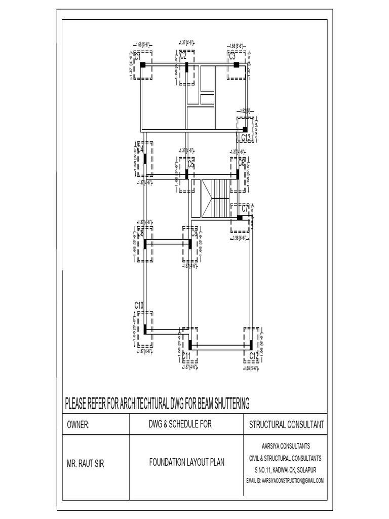 Foundation Layout Plan | PDF