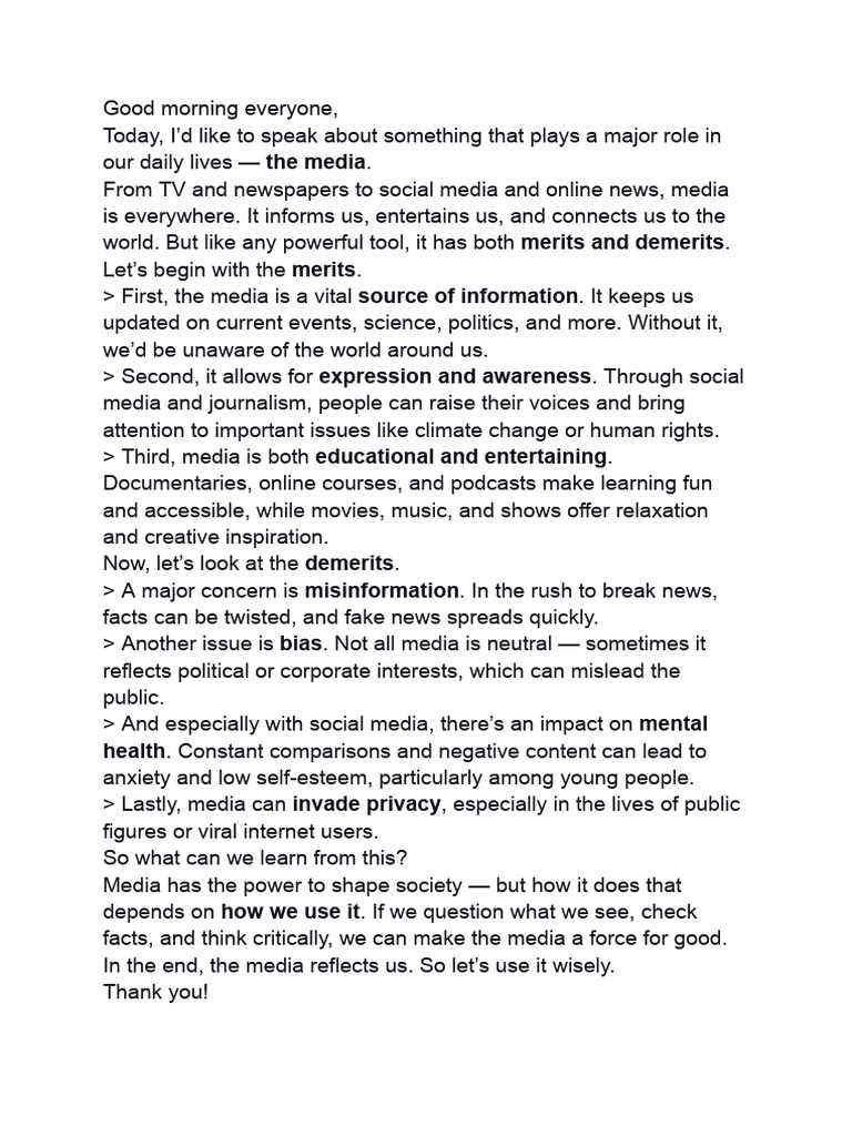 Merits and Demerits of Media | PDF