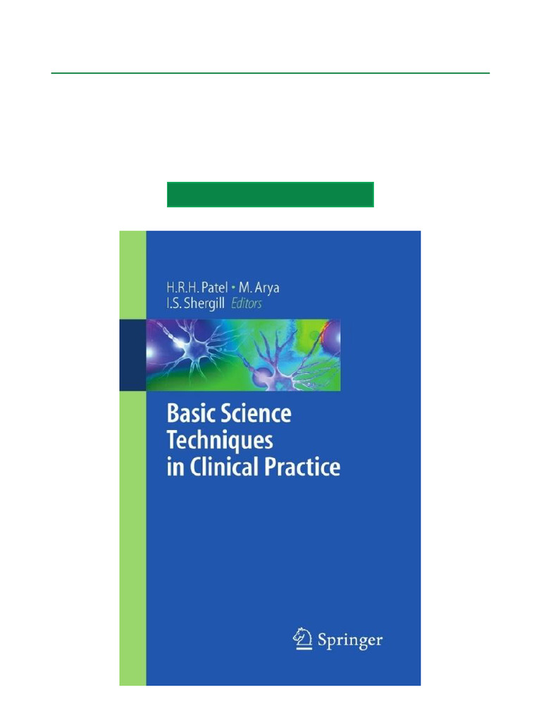Basic Science Techniques in Clinical Practice 1st Edition PDF Ebook ...