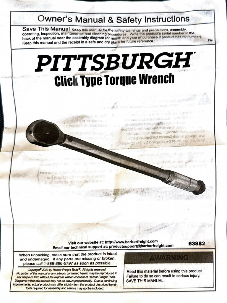 Torque Wrench Manual | PDF