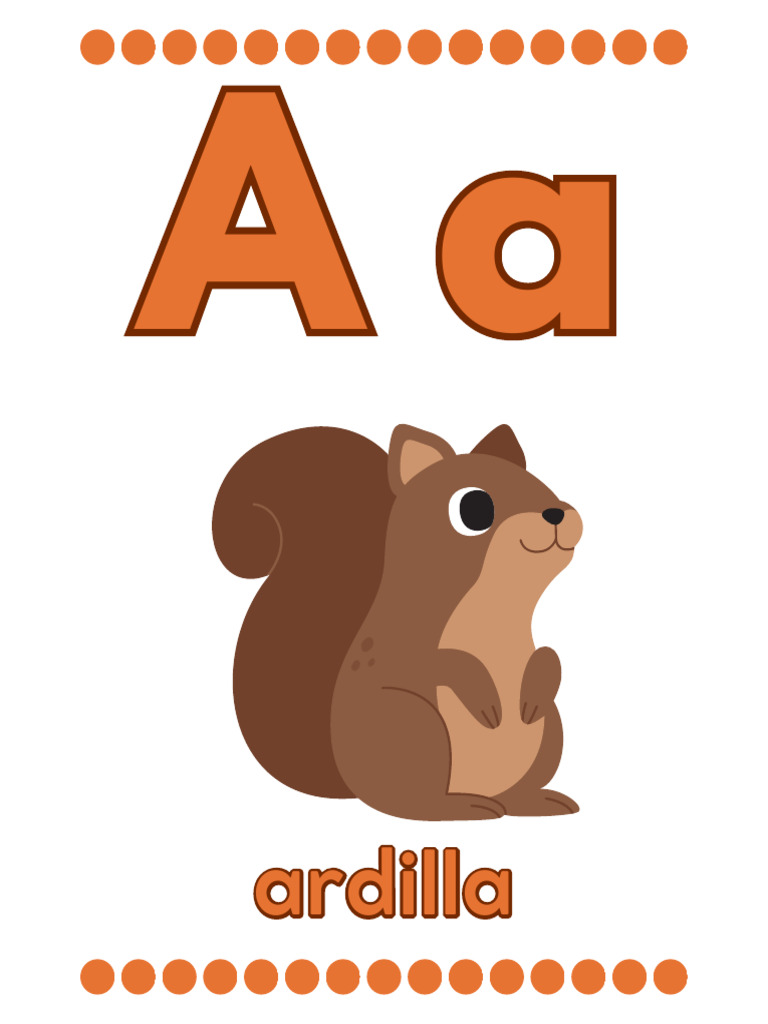 Póster Abecedario de Animales Estilo Caricatura Colorido | PDF
