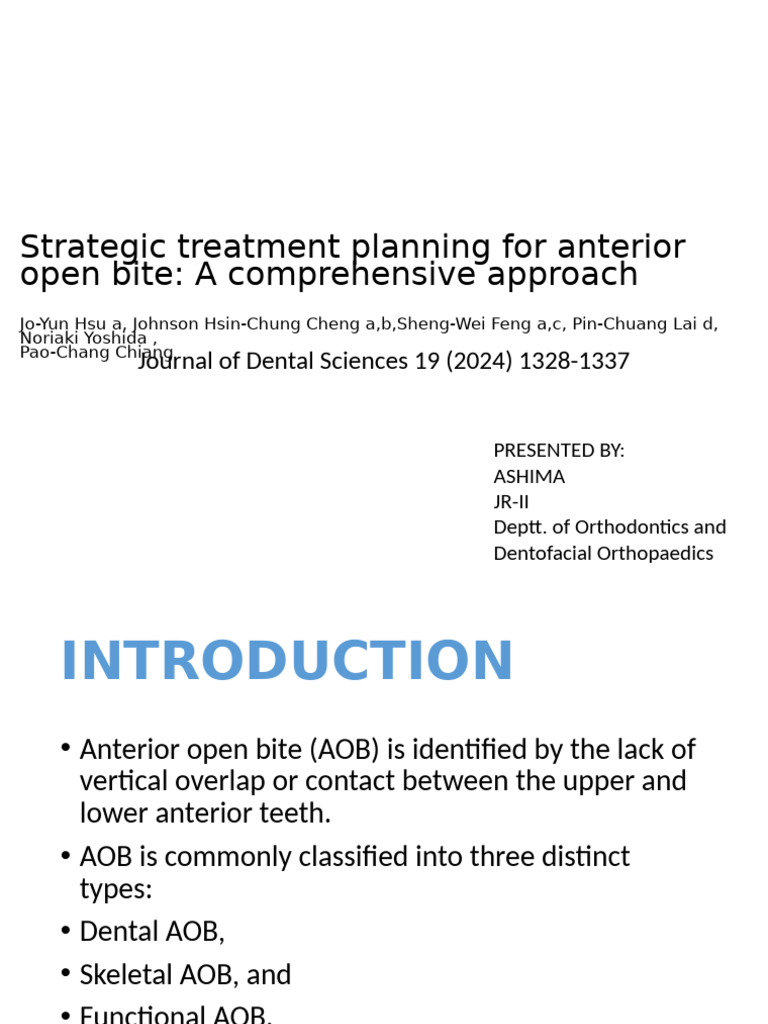 My JC Anterior Open Bite | PDF | Dental Anatomy | Dentistry Branches