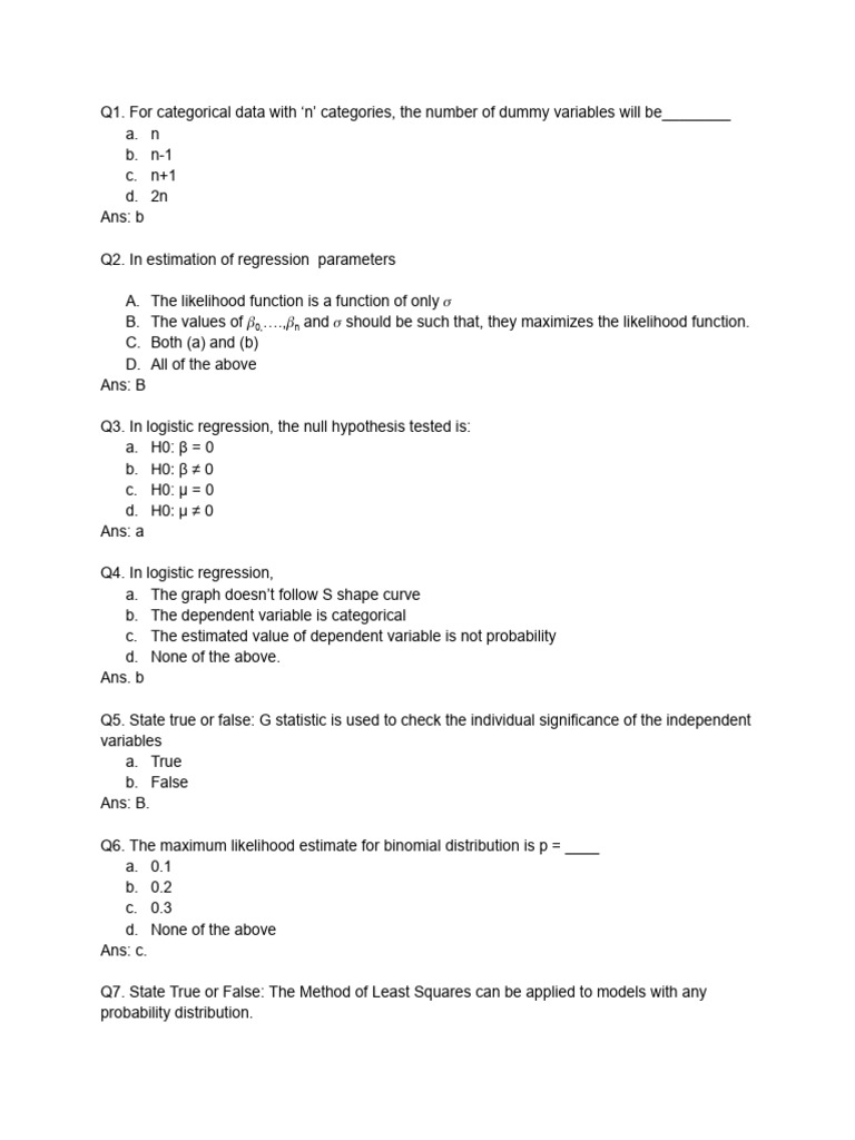 Week 8 - Logistic Regression | PDF