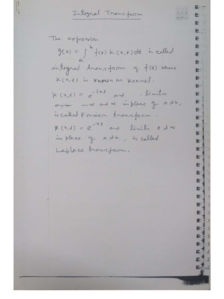 Integral Transform Sa 2 | PDF