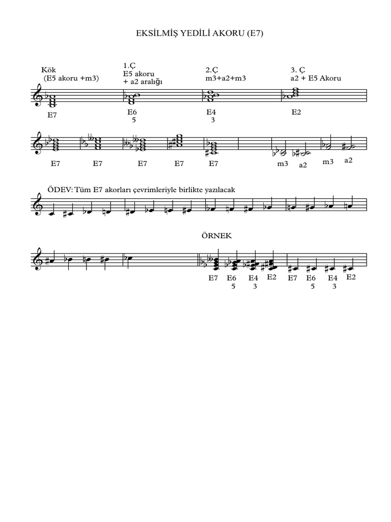 7.sınıf eksilmiş yedili akoru | PDF
