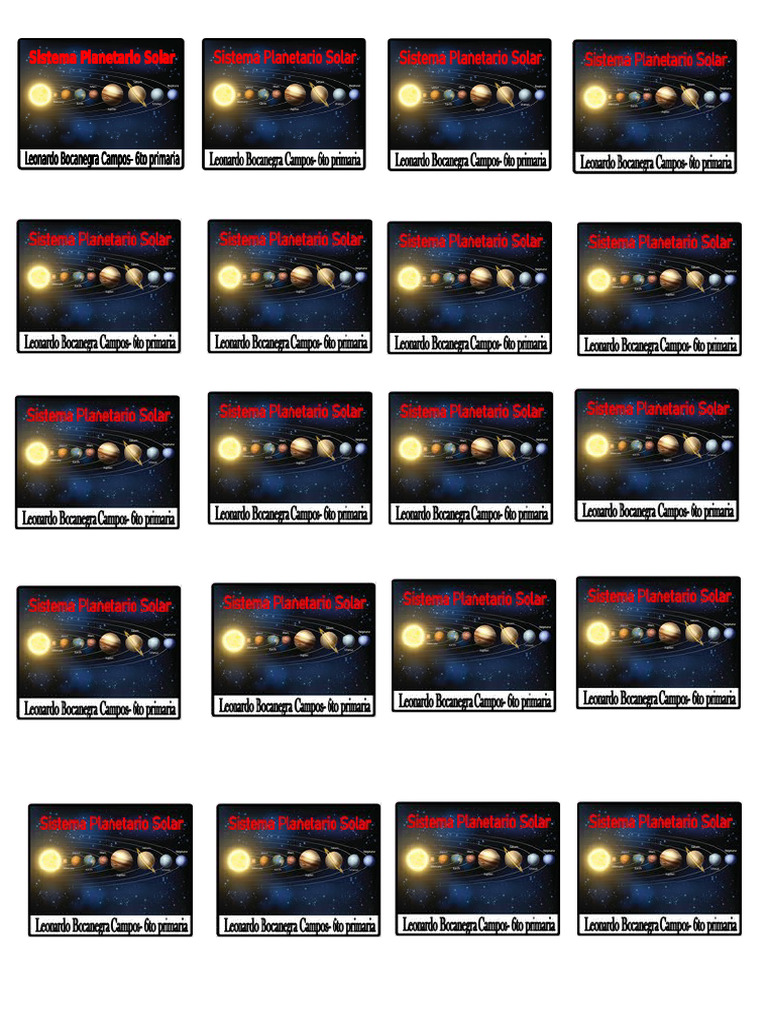 Sistema Planetario Solar | PDF