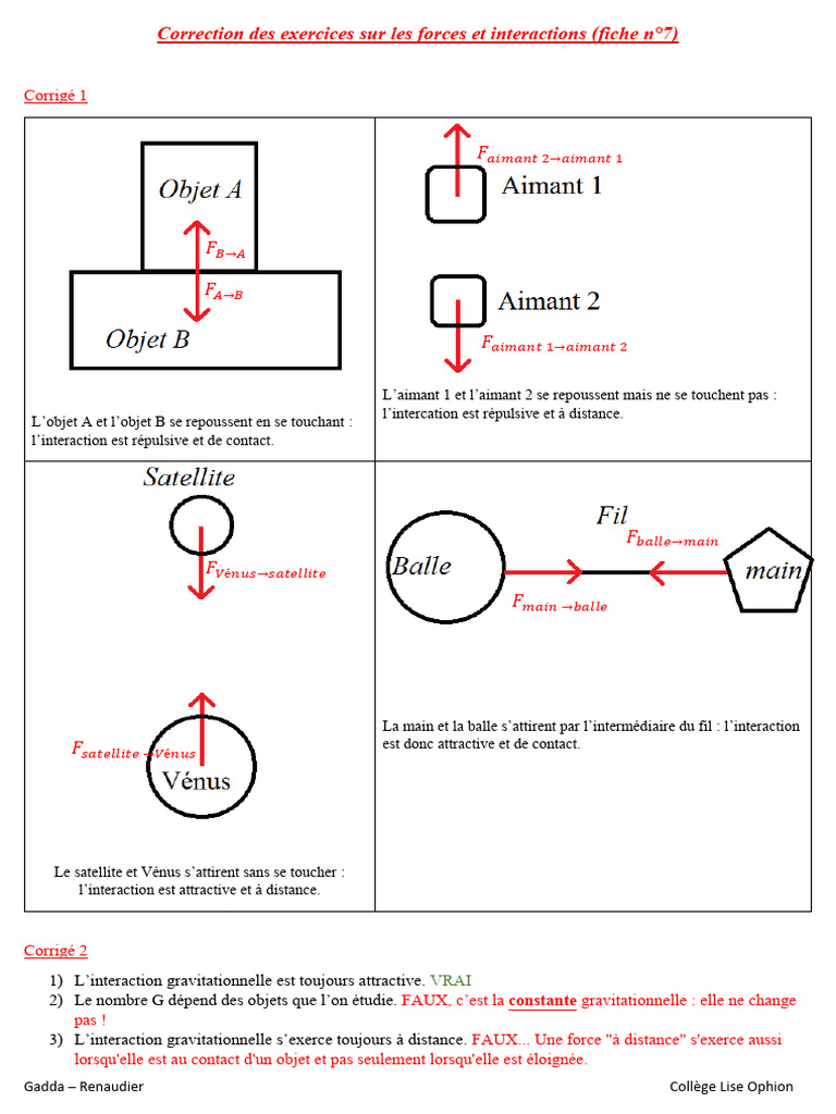 Force Et Mouvements Seconde | PDF | Masse | Poids