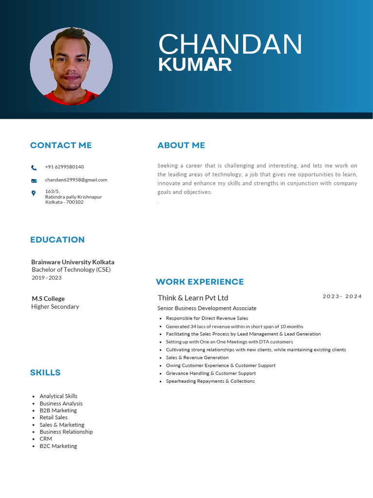 Chandan CV 1 | PDF