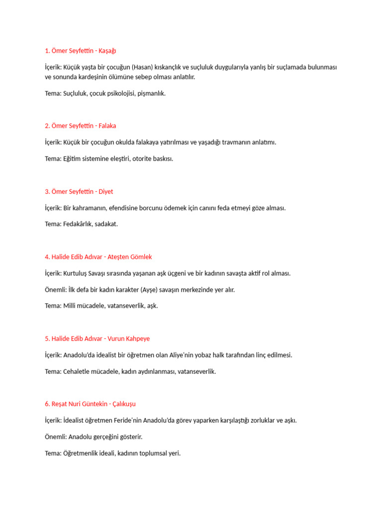 Eserler Milli Edeb | PDF