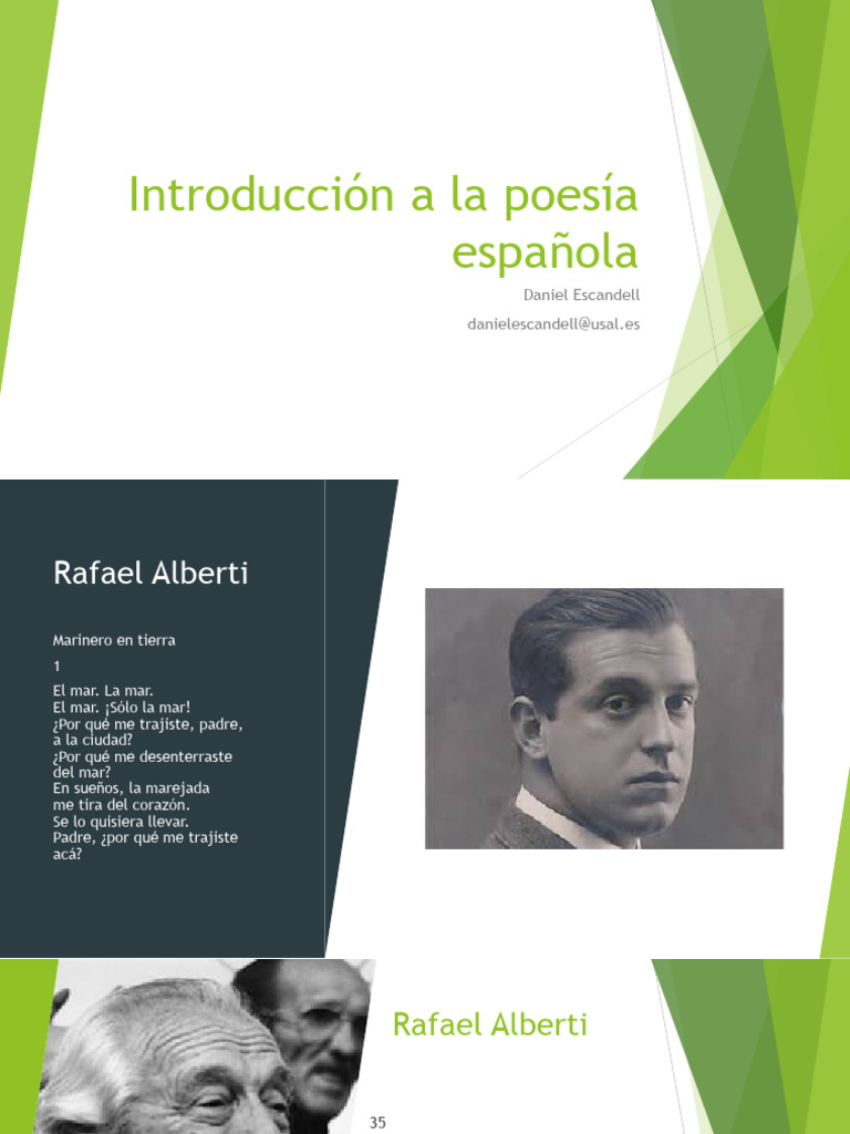 Poesía española: Rafael Alberti y el mar | PDF