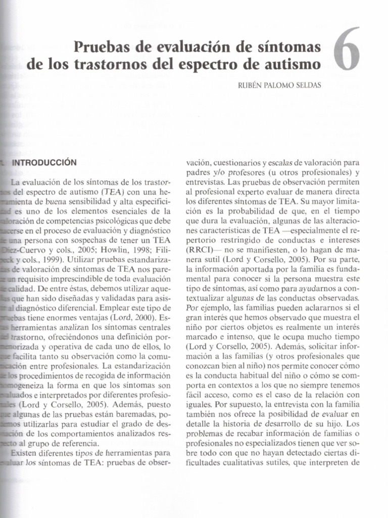 Capitulo 6_evaluacion Sintomas Tea | PDF
