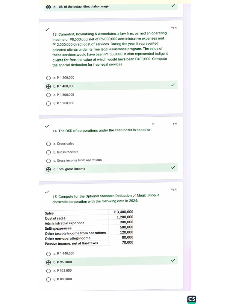 Quiz 1 - BusTax | PDF
