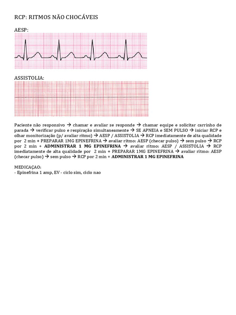 RCP em AESP e Assistolia | PDF