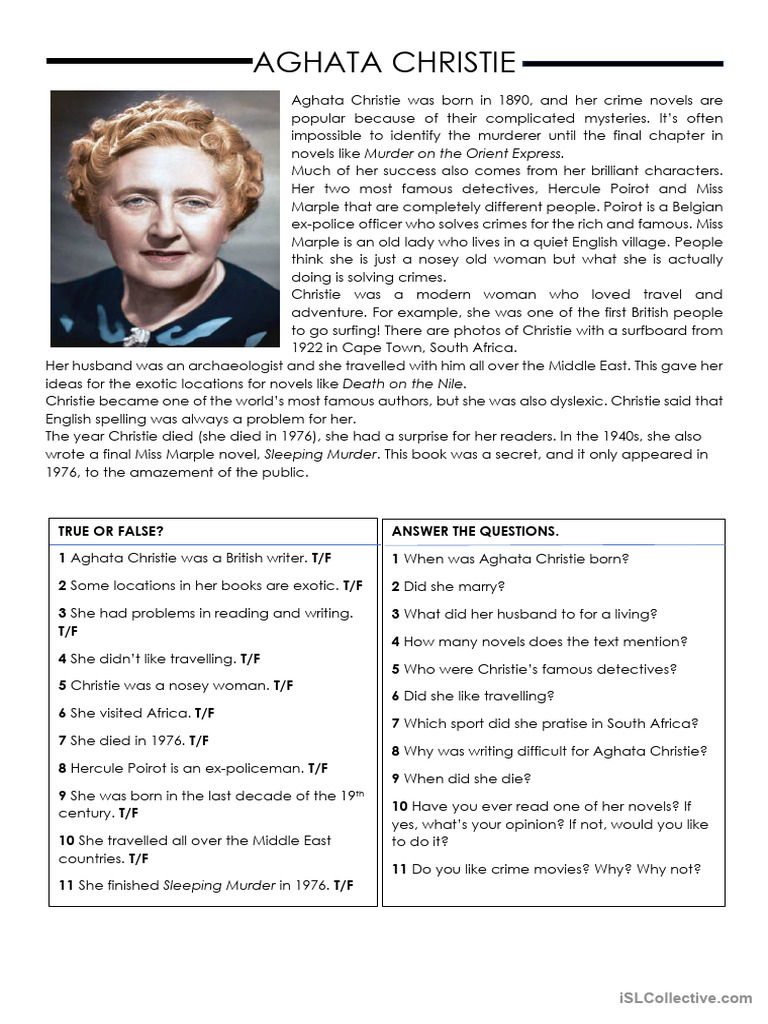 Aghata Christie: Life and Legacy | PDF | Agatha Christie | Hercule Poirot